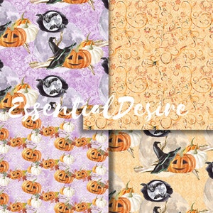 Watercolor Halloween, Watercolor Paper, Seamless Patterns, Scrapbook ...