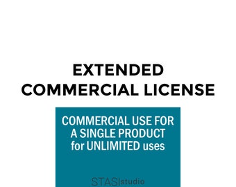 Extended Commercial License. Commersial Use. for a Single | Etsy