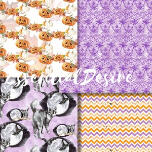 Watercolor Halloween, Watercolor Paper, Seamless Patterns, Scrapbook ...