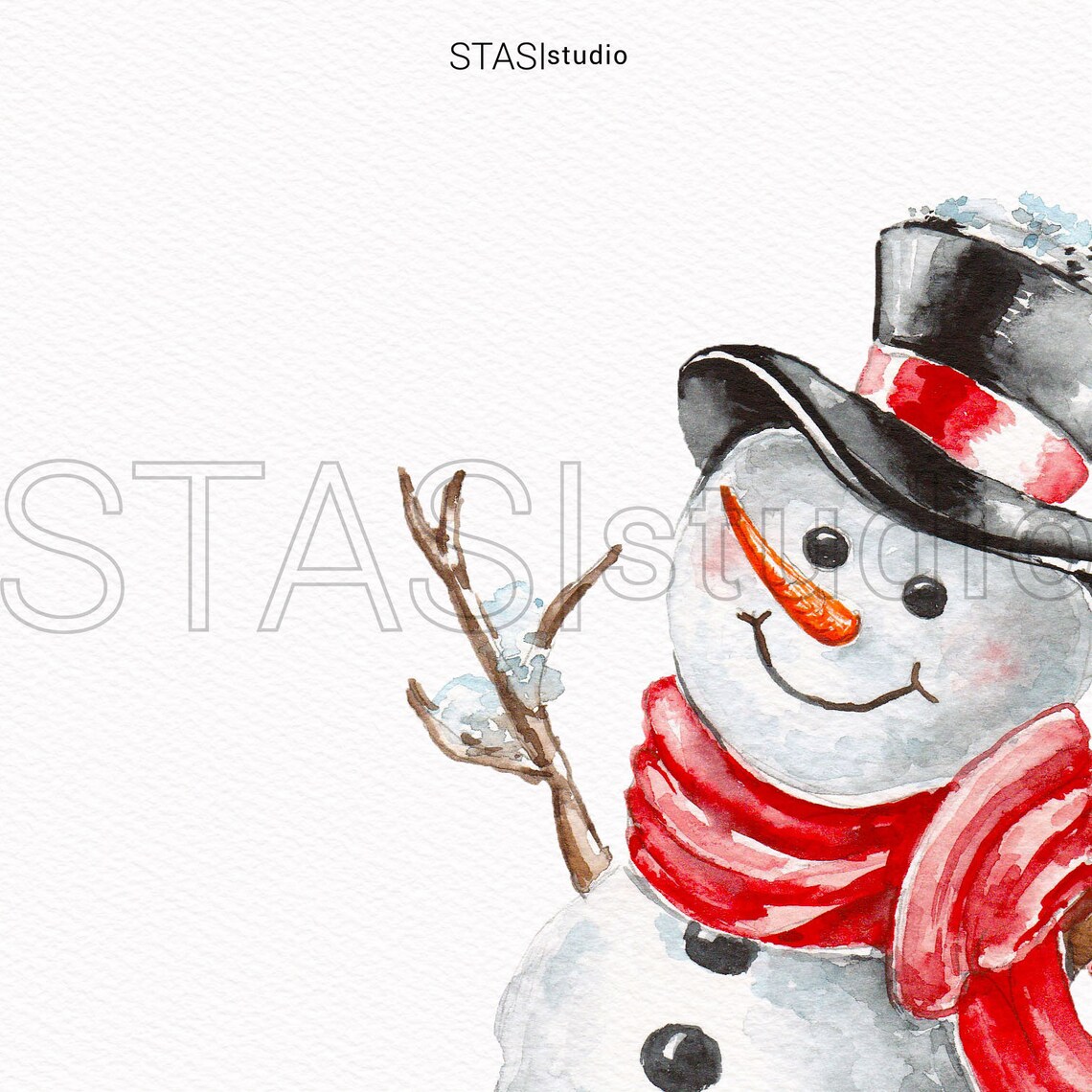 Winter Fun Watercolor Clipart Set Christmas Clipart Little - Etsy