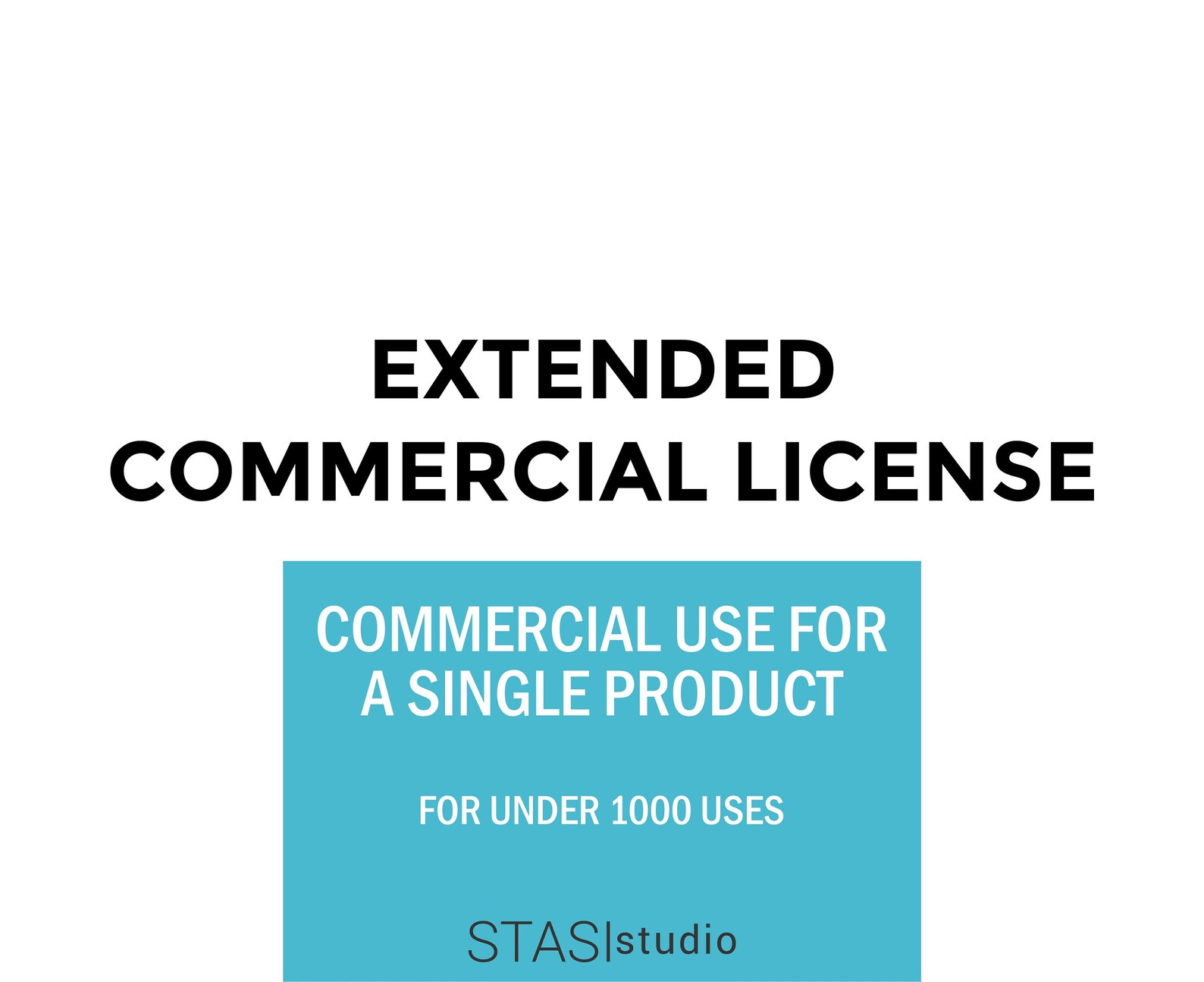 Extended Commercial License. Commersial Use. for a Single - Etsy