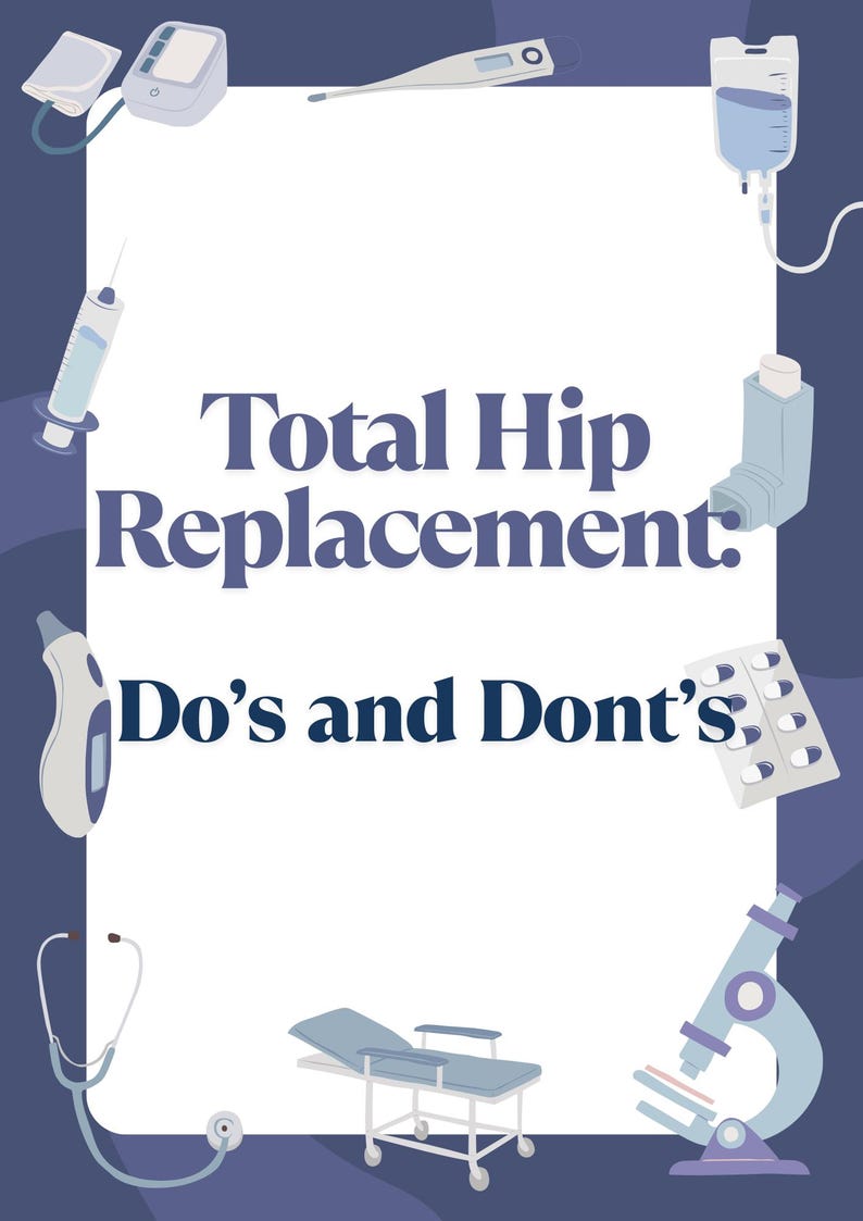 Posterior Hip Precautions- Patient Handout - Etsy