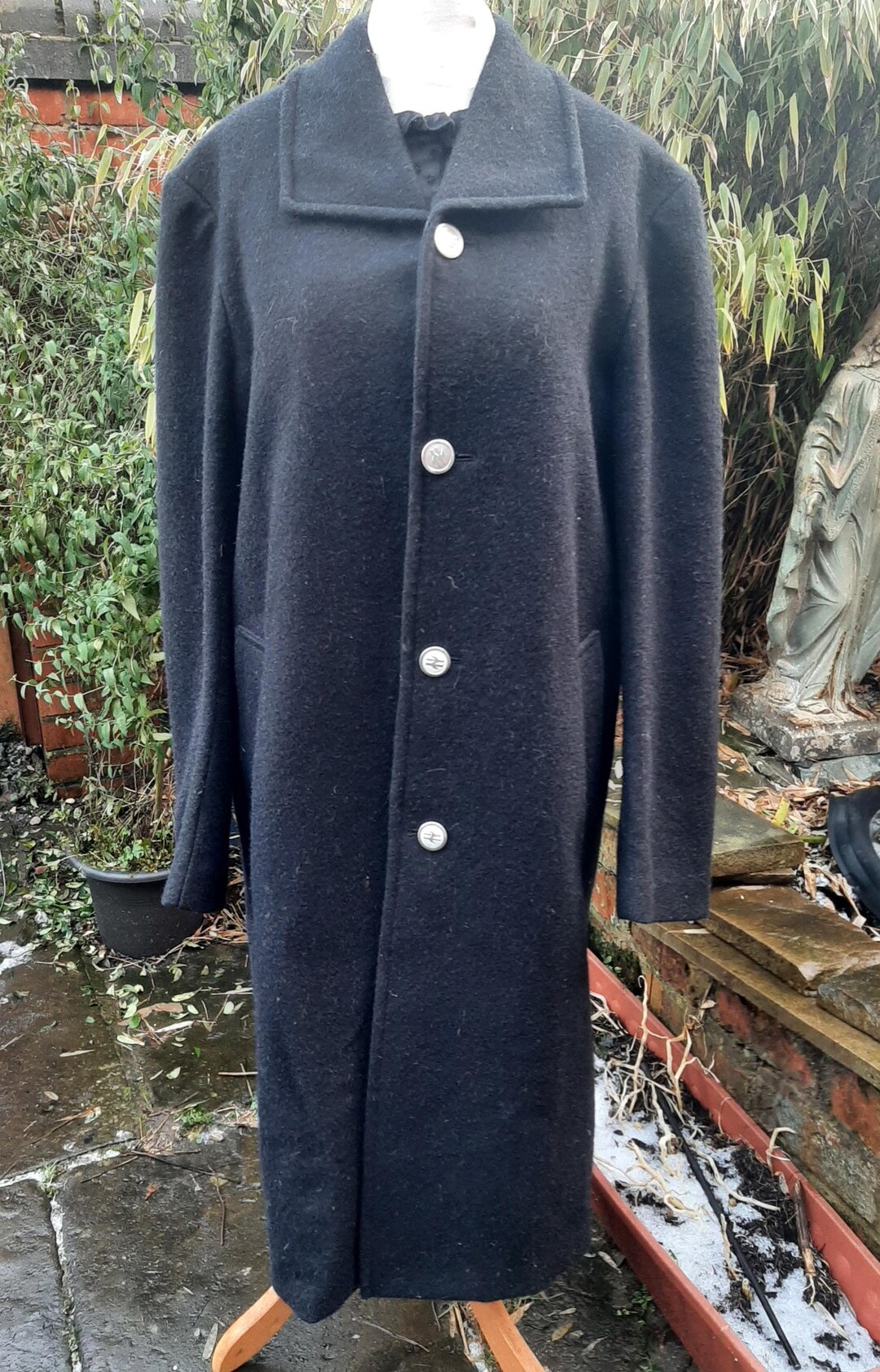 British Rail Wool Overcoat With Inter City Buttons Railway Station ...