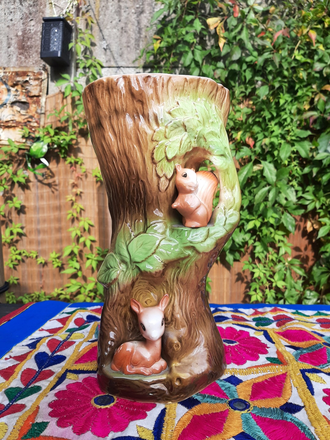 Vintage Hornsea Tall Animal Vase Squirrel Woodland Tree - Etsy UK