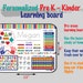 Personalized Learning Board Kindergarten & Prek homeschool | Etsy