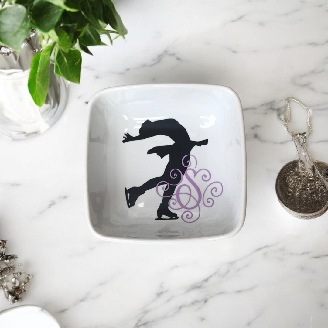 Personalized Ice Skating Ring Dish, Gift for Ice Skater, Ice Skate ...