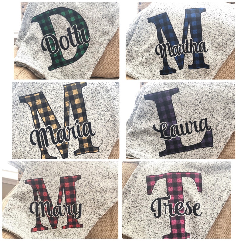 Monogrammed Throw Personalized Blanket Gift for Mom Gift - Etsy