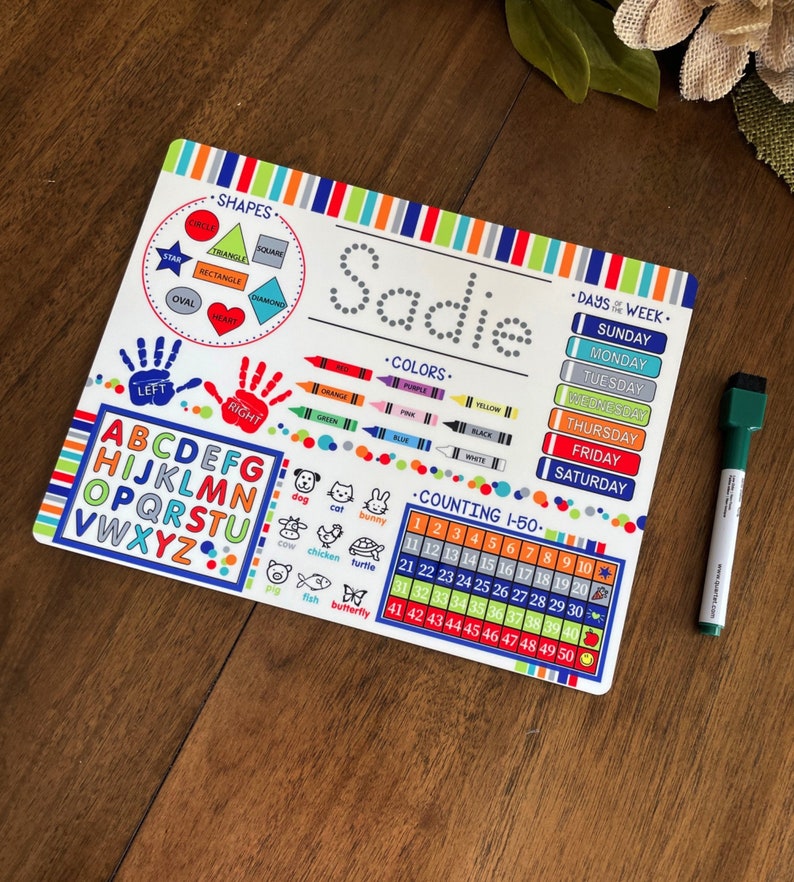 Personalized Learning Board, Kindergarten & Prek Homeschool Lessons ...