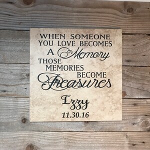 Remembrance Gift Remembrance Tile Remembrance Sign - Etsy