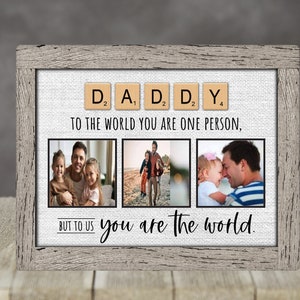 Daddy Photo Frame, Scrabble Tile Picture Frame, Gift for Dad, to Daddy ...