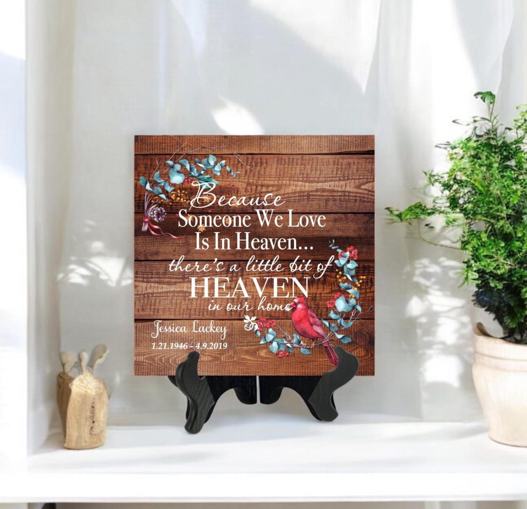 Cardinal Remembrance Ceramic Tile, Someone You Love in Heaven, Memorial ...