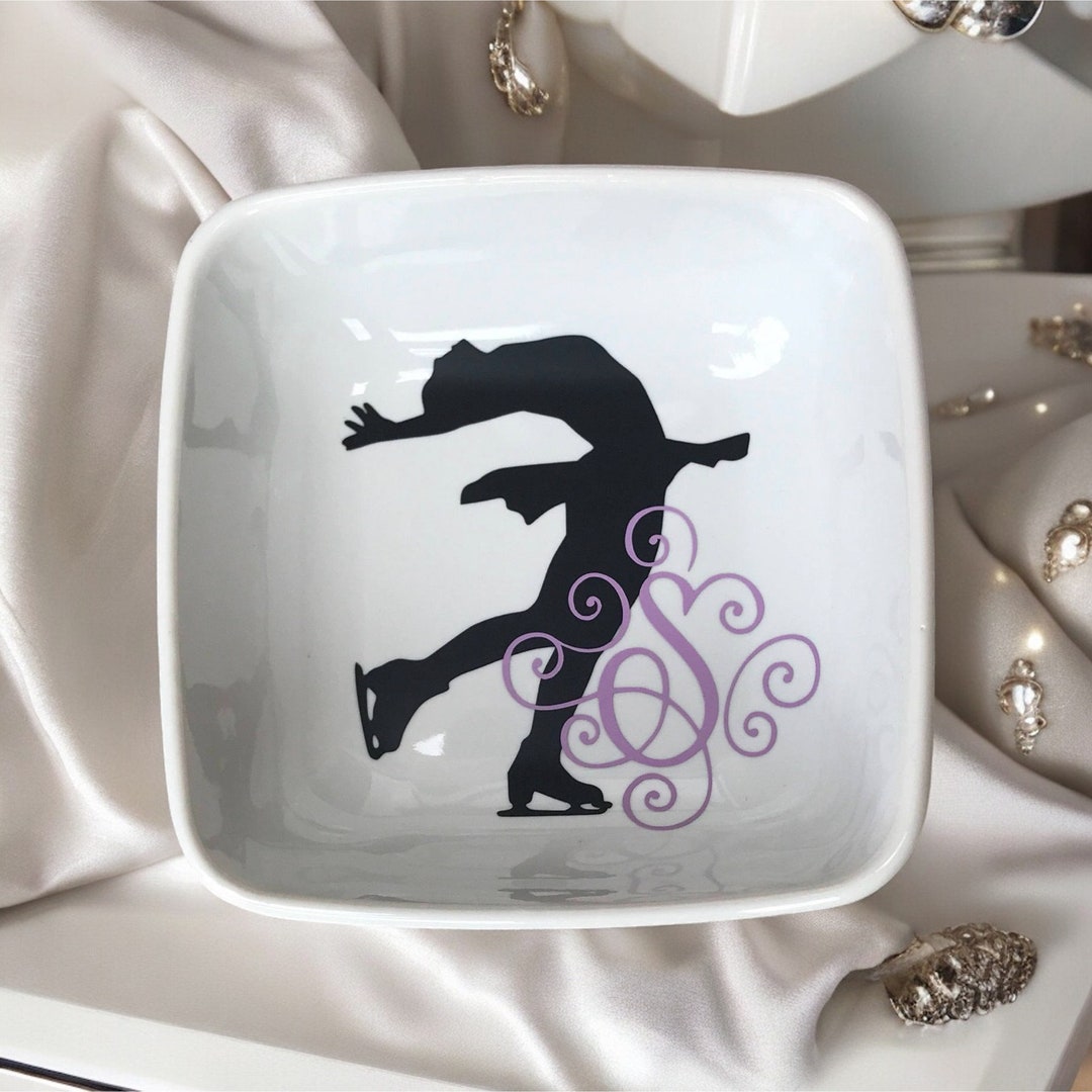 Personalized Ice Skating Ring Dish, Gift for Ice Skater, Ice Skate ...