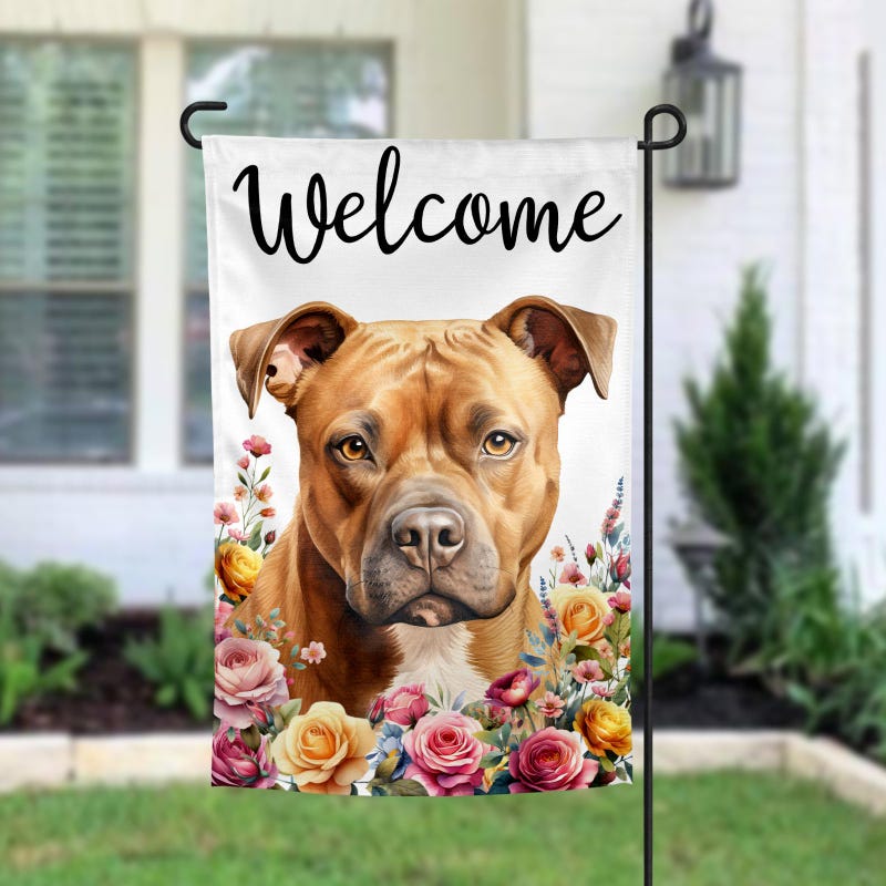Pit Bull Garden Flag - Etsy