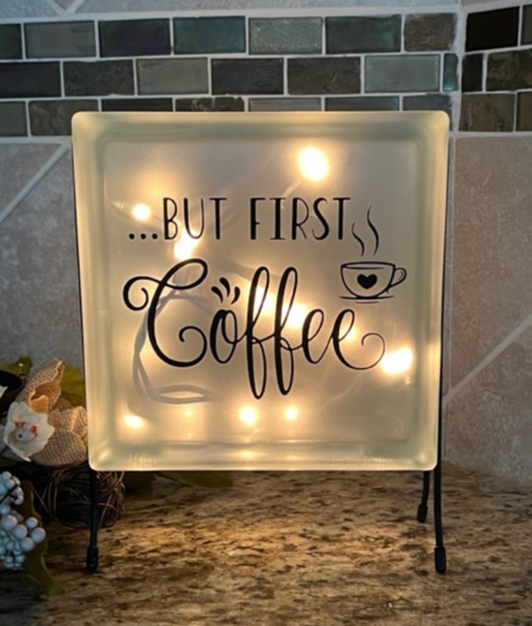 But First Coffee Night Light, Coffee Bar Decor, Kitchen Night Light ...