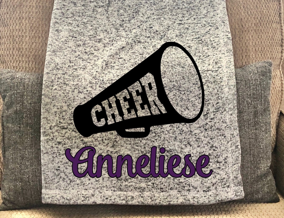 Personalized Cheer Throw Blanket, Birthday Gift Idea, Cheerleader Gifts ...