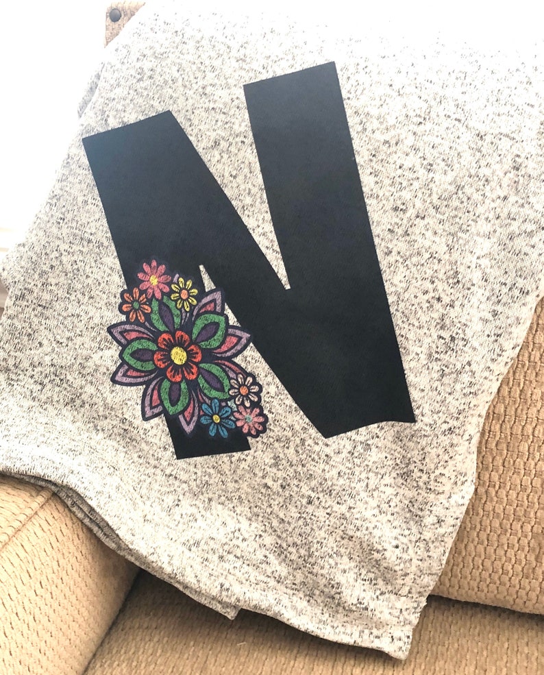 Monogrammed Blanket Personalized Throw Blanket Couch Throw - Etsy