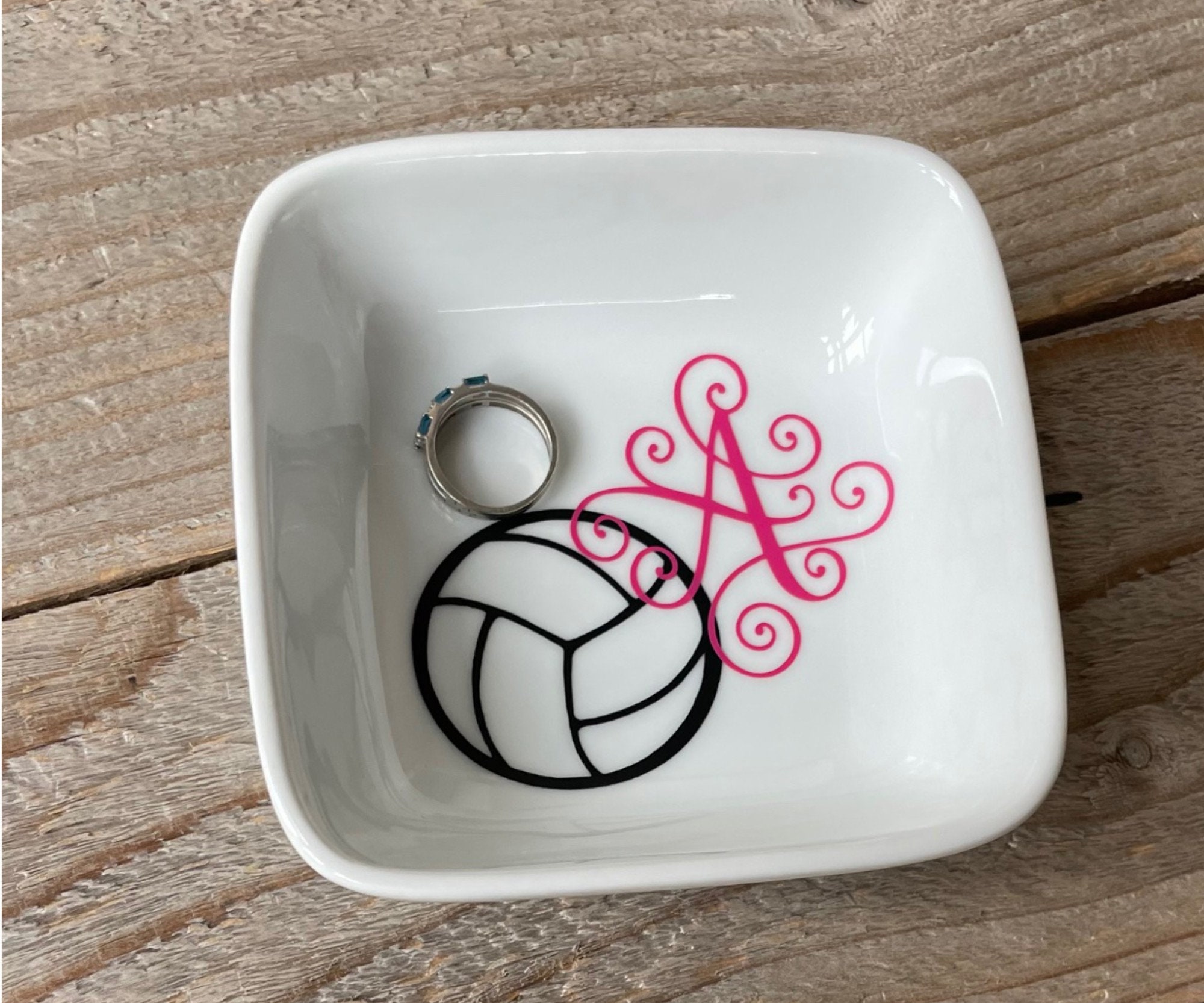 Monogrammed Jewelry Dish Ring Dish Personalized Ring Dish | Etsy