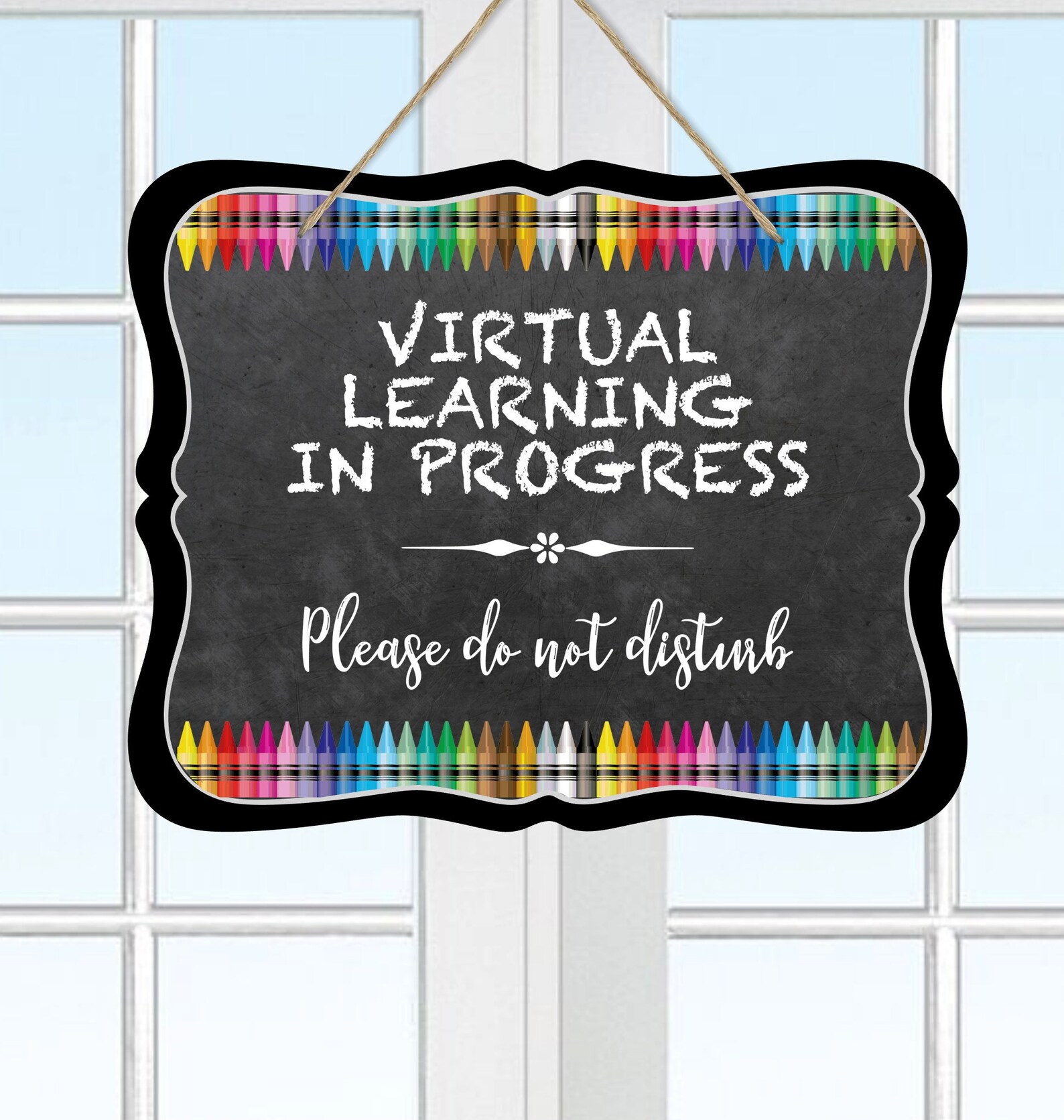 Virtual Learning Sign Homeschool in Progress Sign Sign for | Etsy