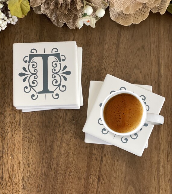 Personalized Sandstone Coasters Custom Monogrammed Coasters | Etsy