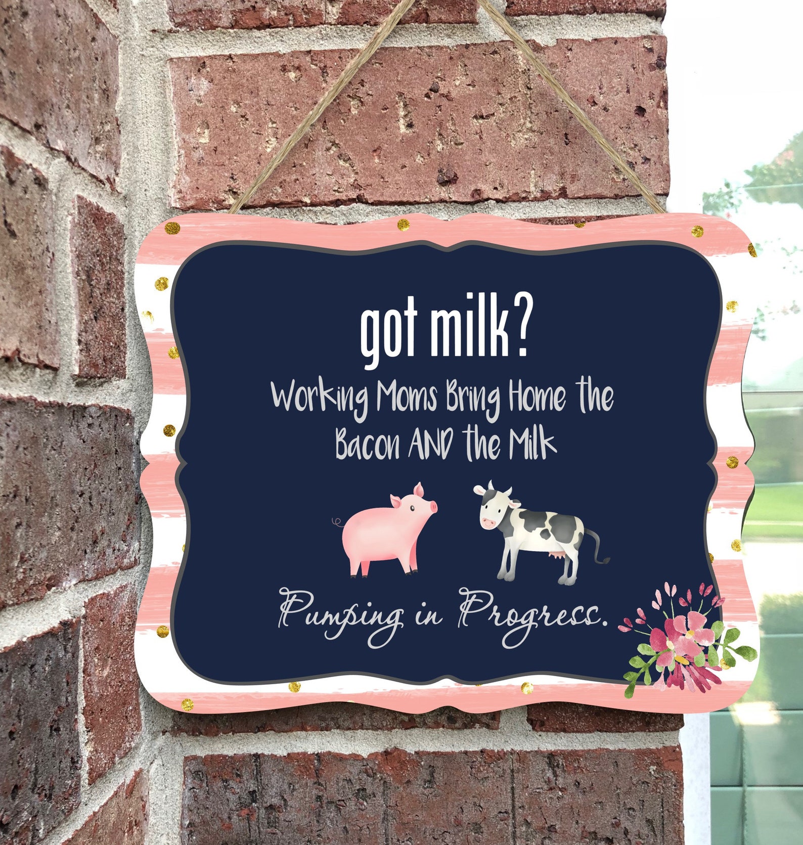 Breastfeeding Sign for Door, Sign for Nursing Mom, Gift for New Mother ...