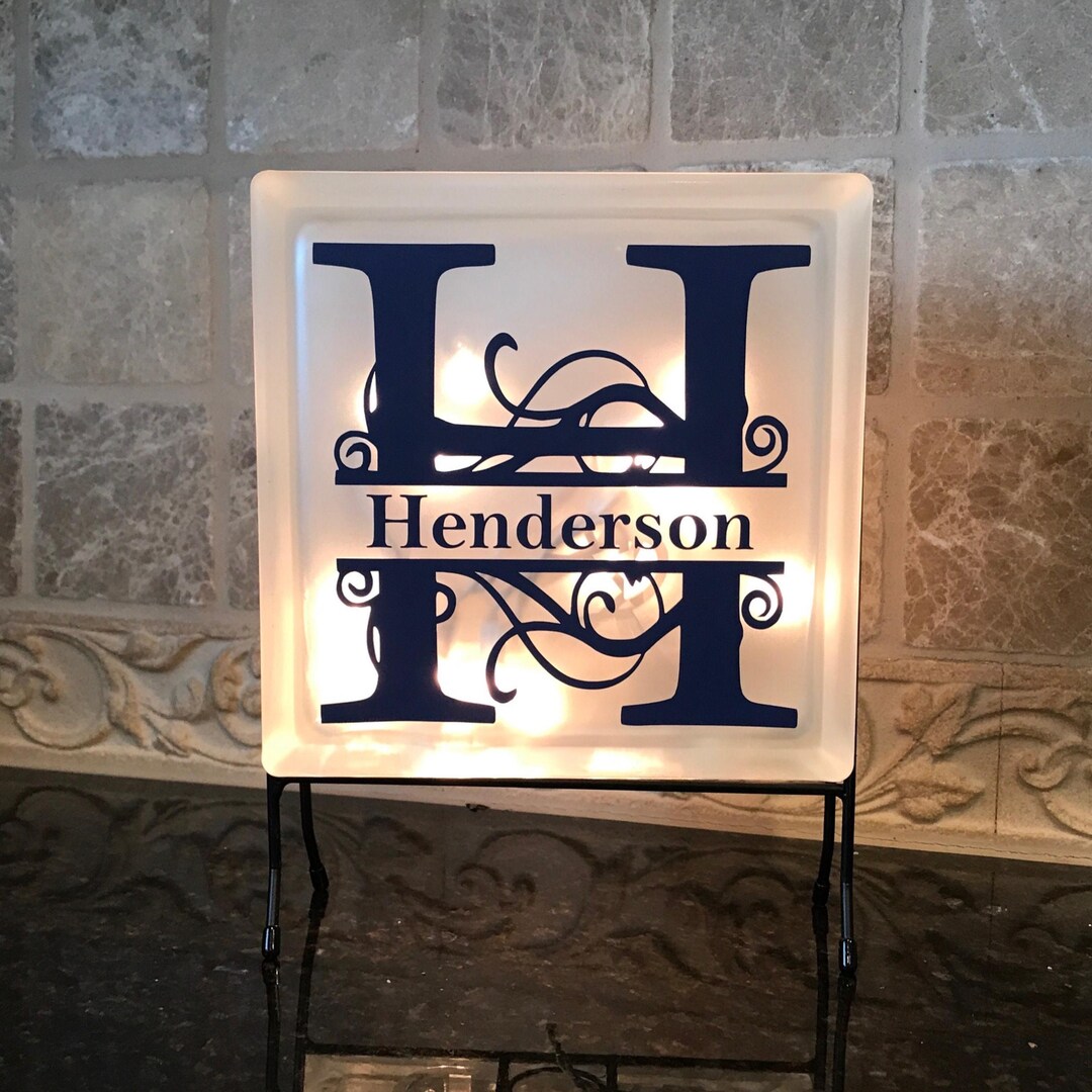 Monogrammed Night Light Personalized, Custom Light Box, Wedding Gift ...
