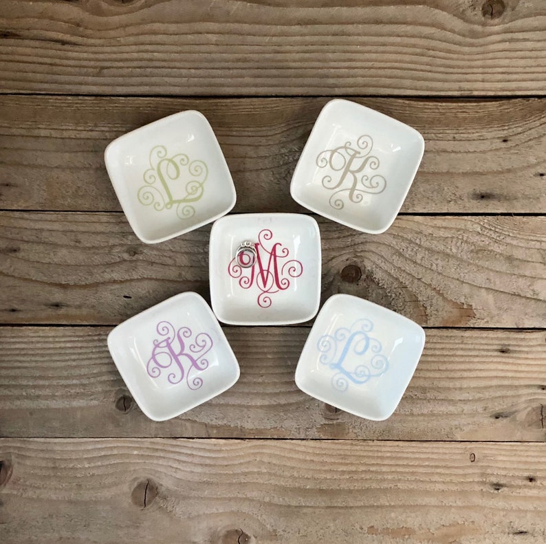 Monogrammed Jewelry Dish Ring Dish Personalized Ring Dish - Etsy