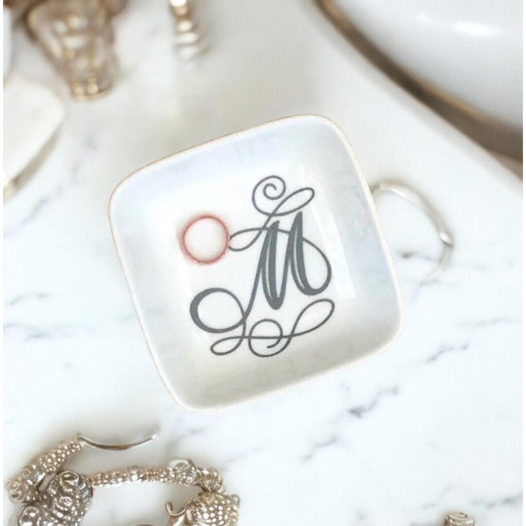 Personalized Monogrammed Ring Dish, Custom Jewelry Holder, Mom Gifts ...