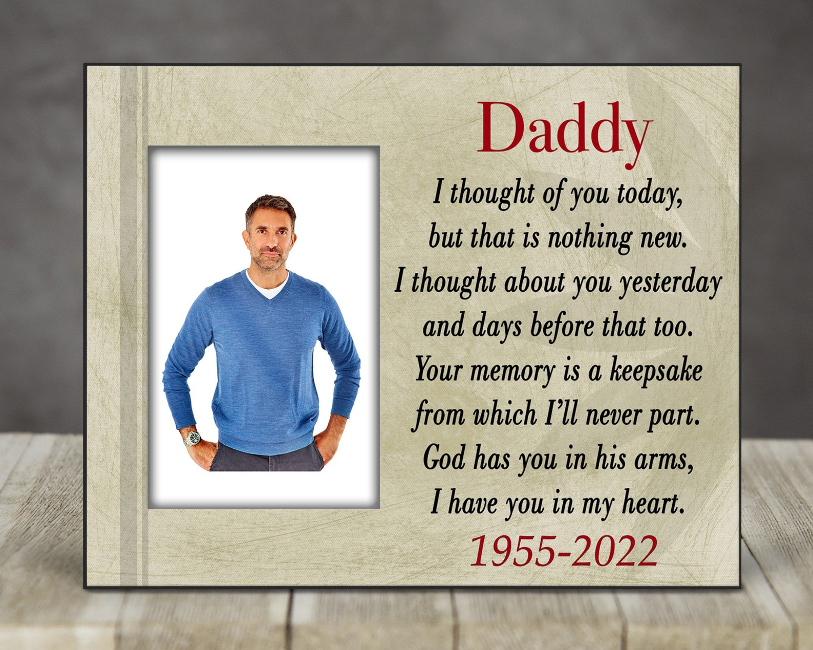 Remembrance Photo Frame, Memorial Picture Frame Gift, Funeral Gift ...
