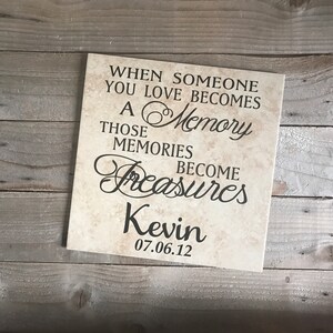 Remembrance Gift Remembrance Tile Remembrance Sign - Etsy