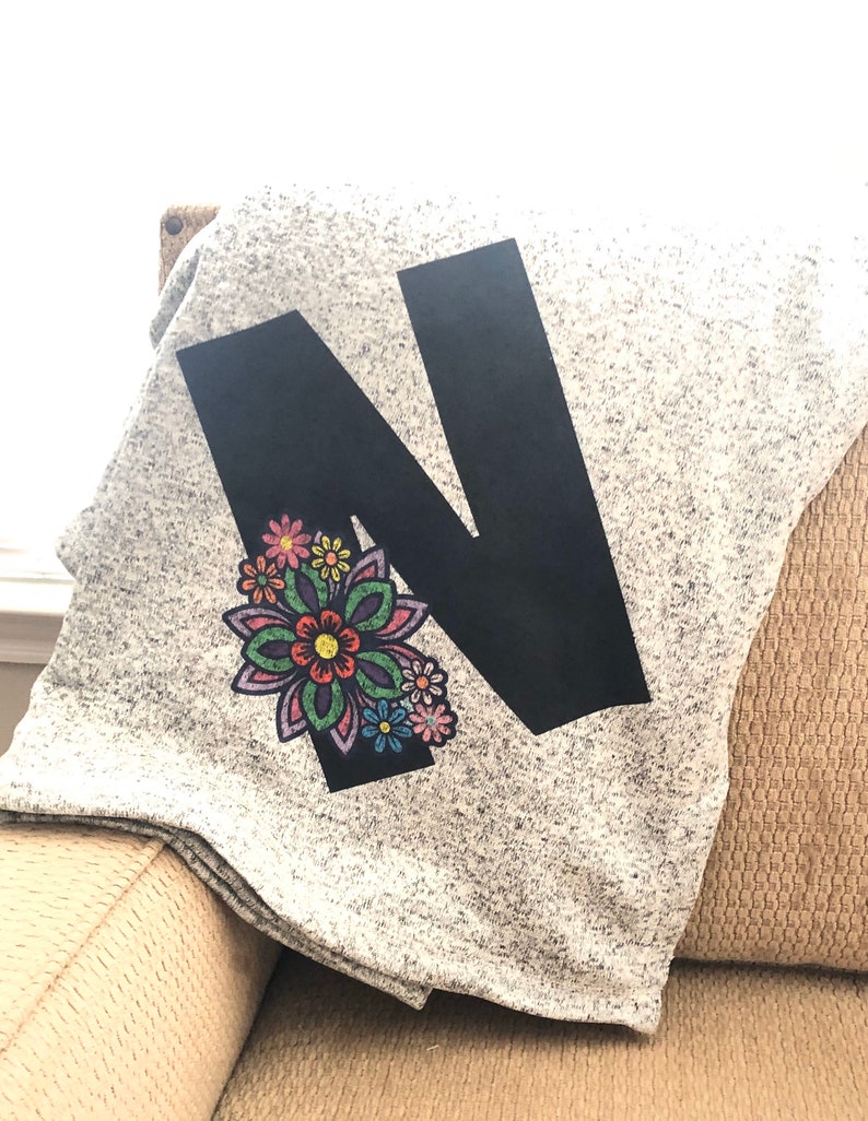 Monogrammed Blanket Personalized Throw Blanket Couch Throw - Etsy