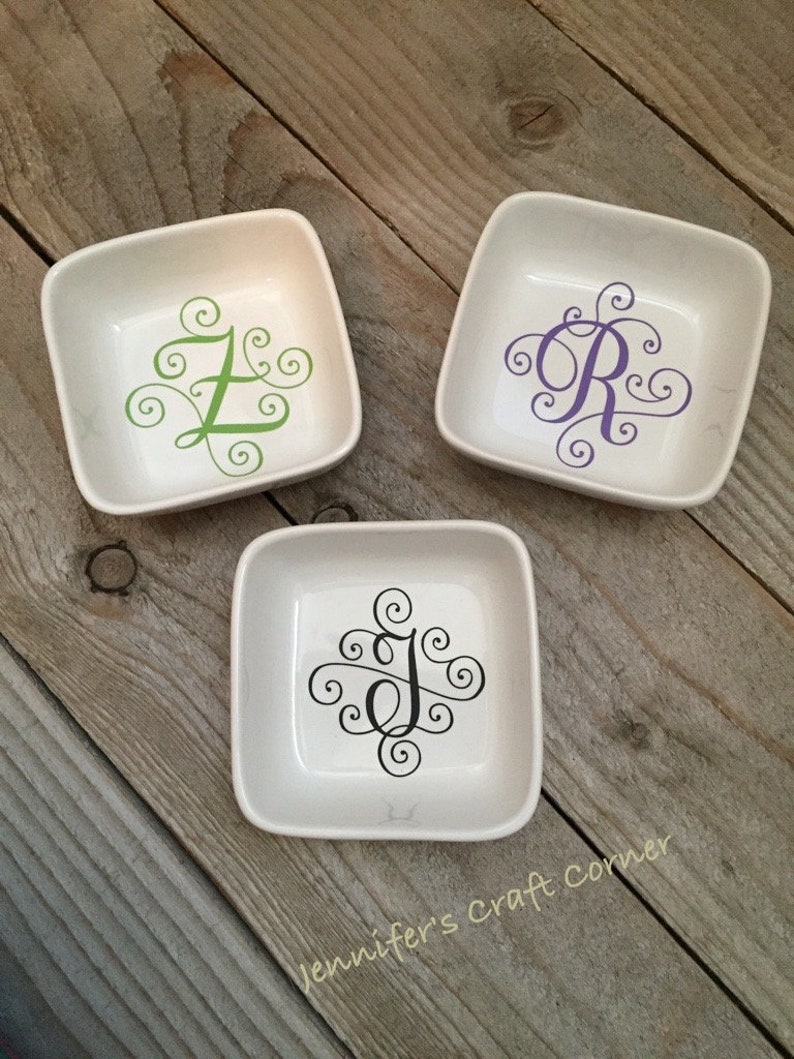 Monogrammed Jewelry Dish Ring Dish Personalized Ring Dish - Etsy