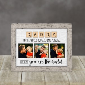 Daddy Photo Frame, Scrabble Tile Picture Frame, Gift for Dad, to Daddy ...