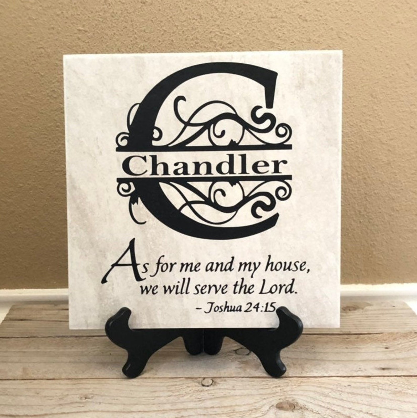 Custom Scripture Sign Tile Newlywed Gift Gift for Home - Etsy