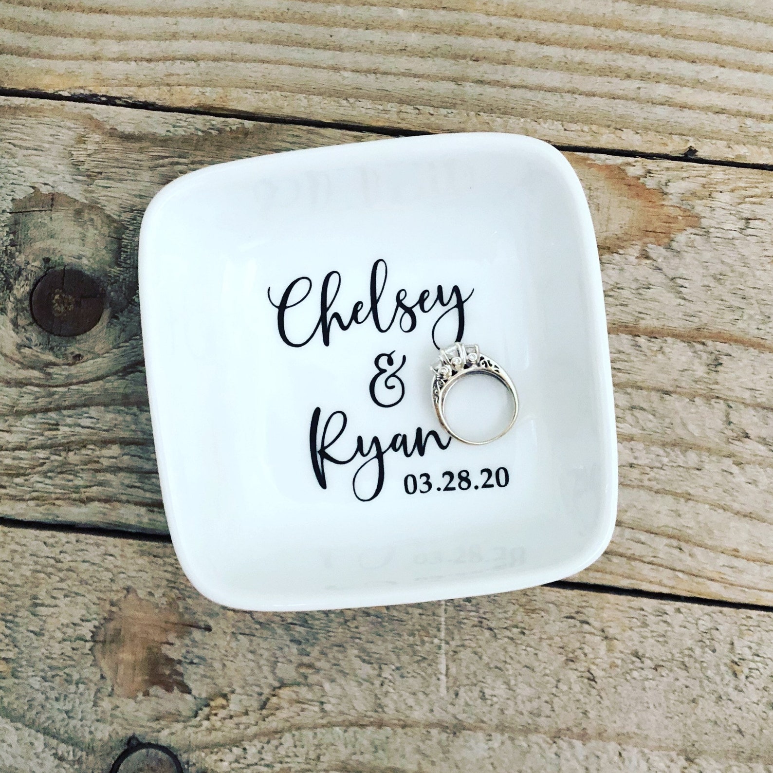Couple Personalized Ring Dish Custom Jewelry Dish Gift for - Etsy