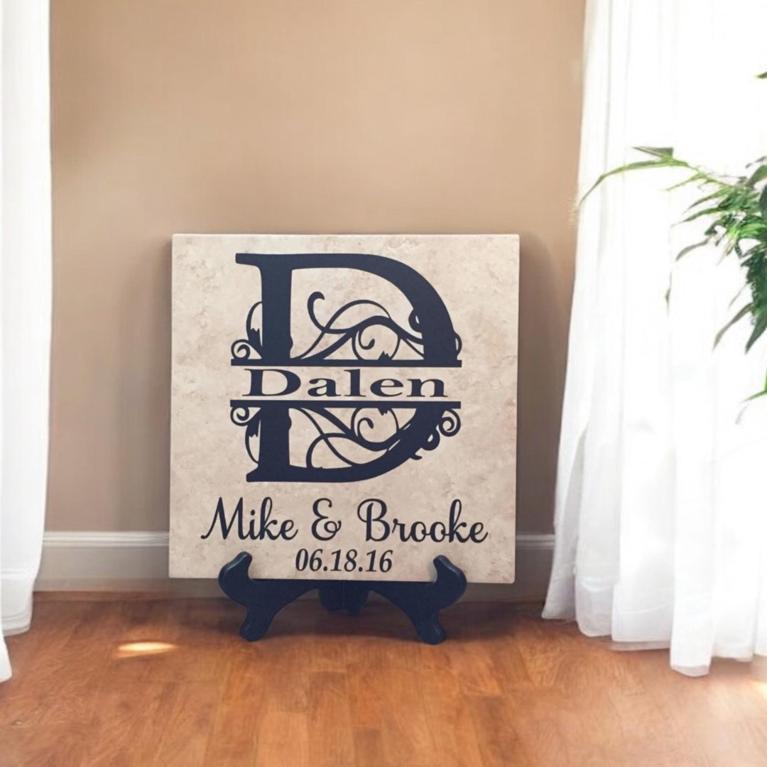 Personalized Name Tile, Wedding Gift Couple, Gifts for Bride, Bridal ...