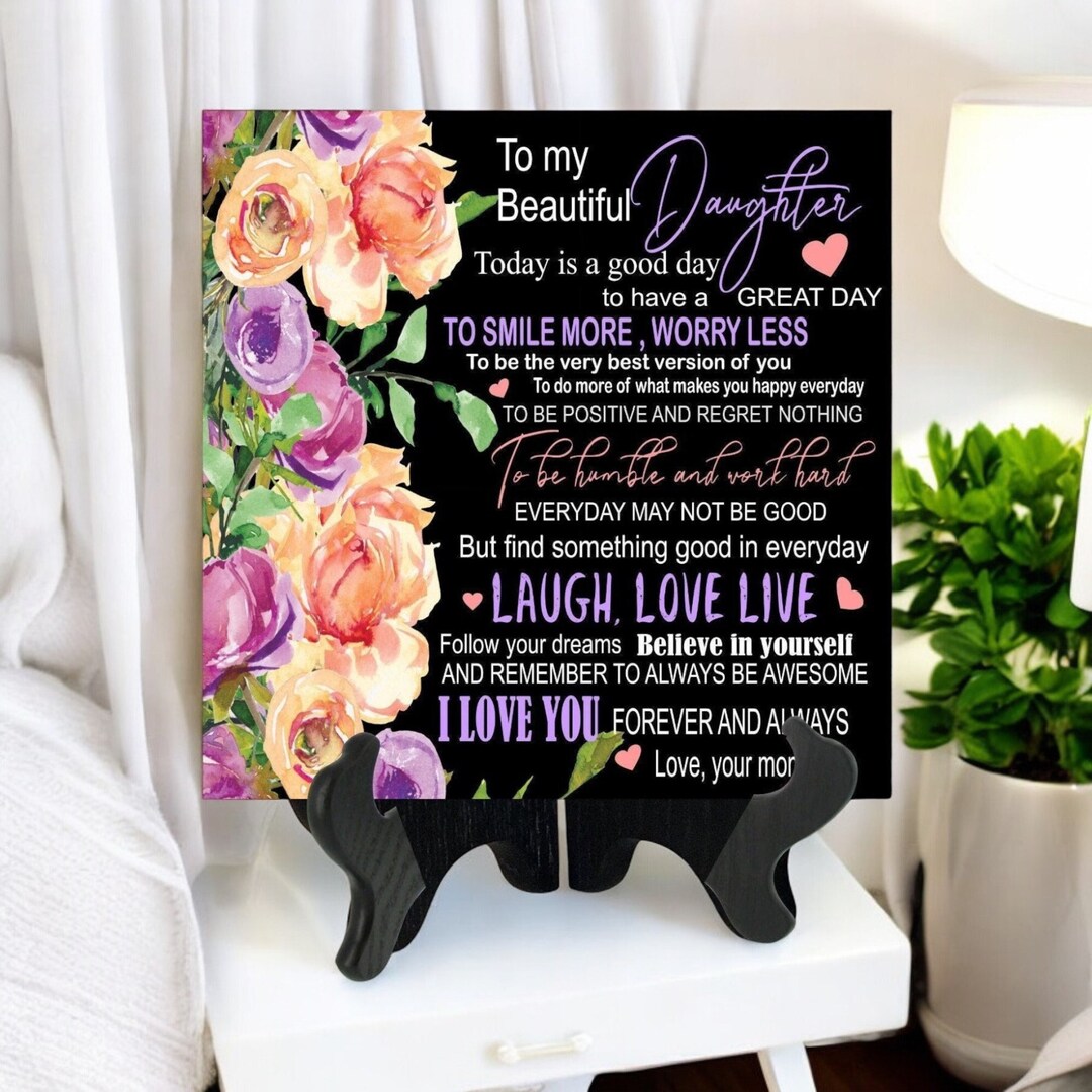Tile Sign for Your Daughter, Daughter Gift From Mom, Birthday Gift for ...