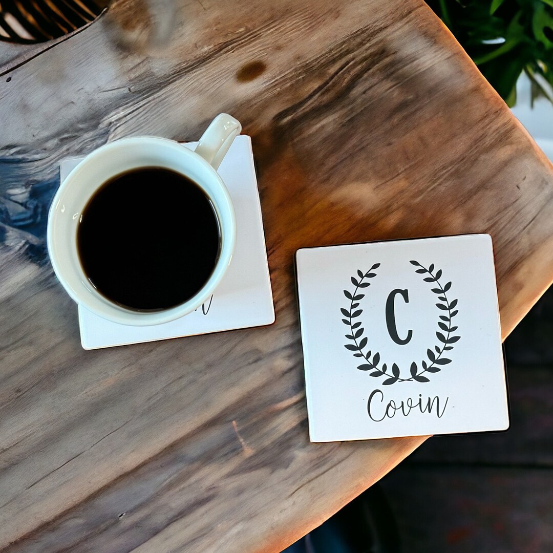 Custom Last Name Coasters, Monogrammed Coasters, Gifts for Couple ...