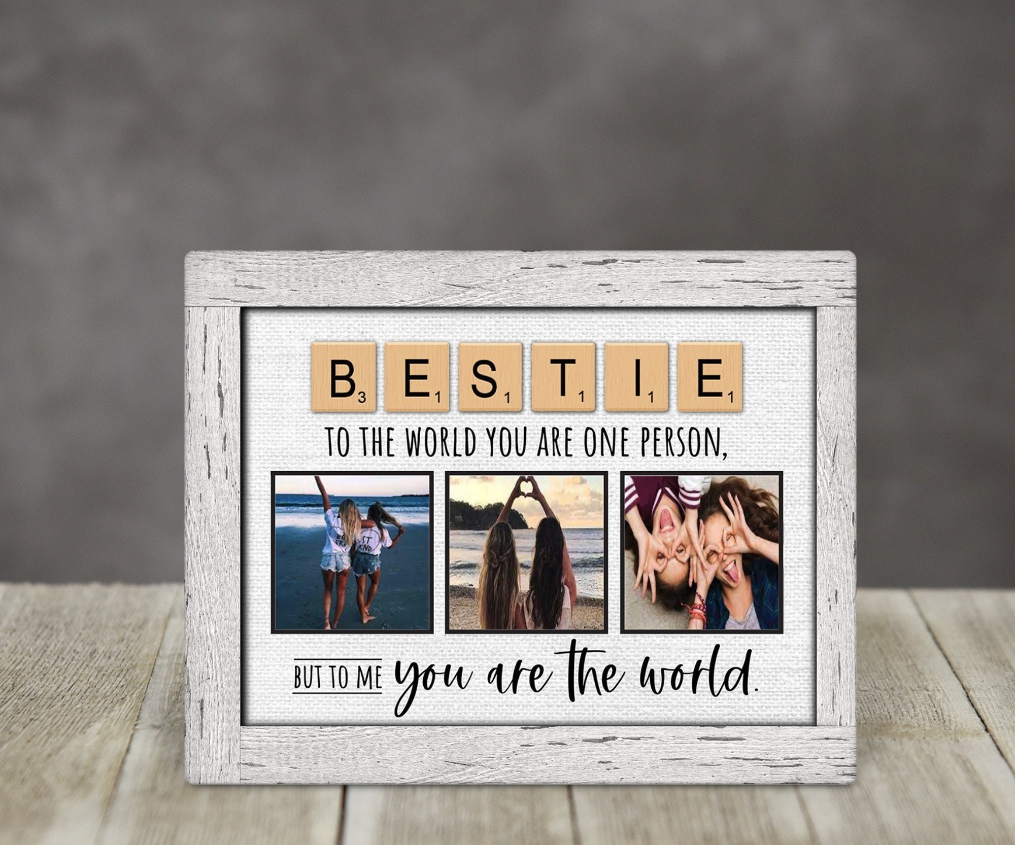 Bestie Photo Frame Scrabble Tile Picture Frame to My Best - Etsy