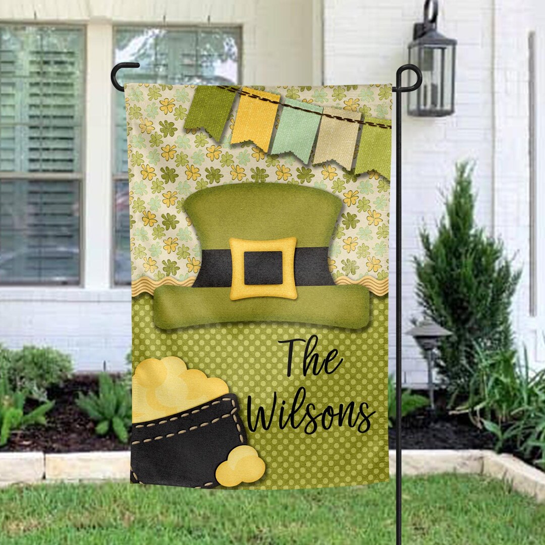 St Patricks Day Shamrock Garden Flag, St. Paddy's Day Outdoor Home ...