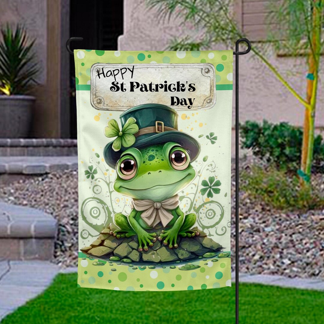 St Patricks Day Shamrock Garden Flag, St. Paddy's Day Outdoor Home ...