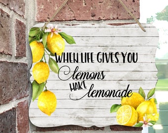When Life Gives You Lemons Make Lemonade Sign Decor Wreath - Etsy