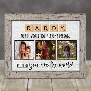 Daddy Photo Frame, Scrabble Tile Picture Frame, Gift for Dad, to Daddy ...