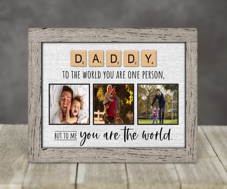 Daddy Photo Frame, Scrabble Tile Picture Frame, Gift for Dad, to Daddy ...