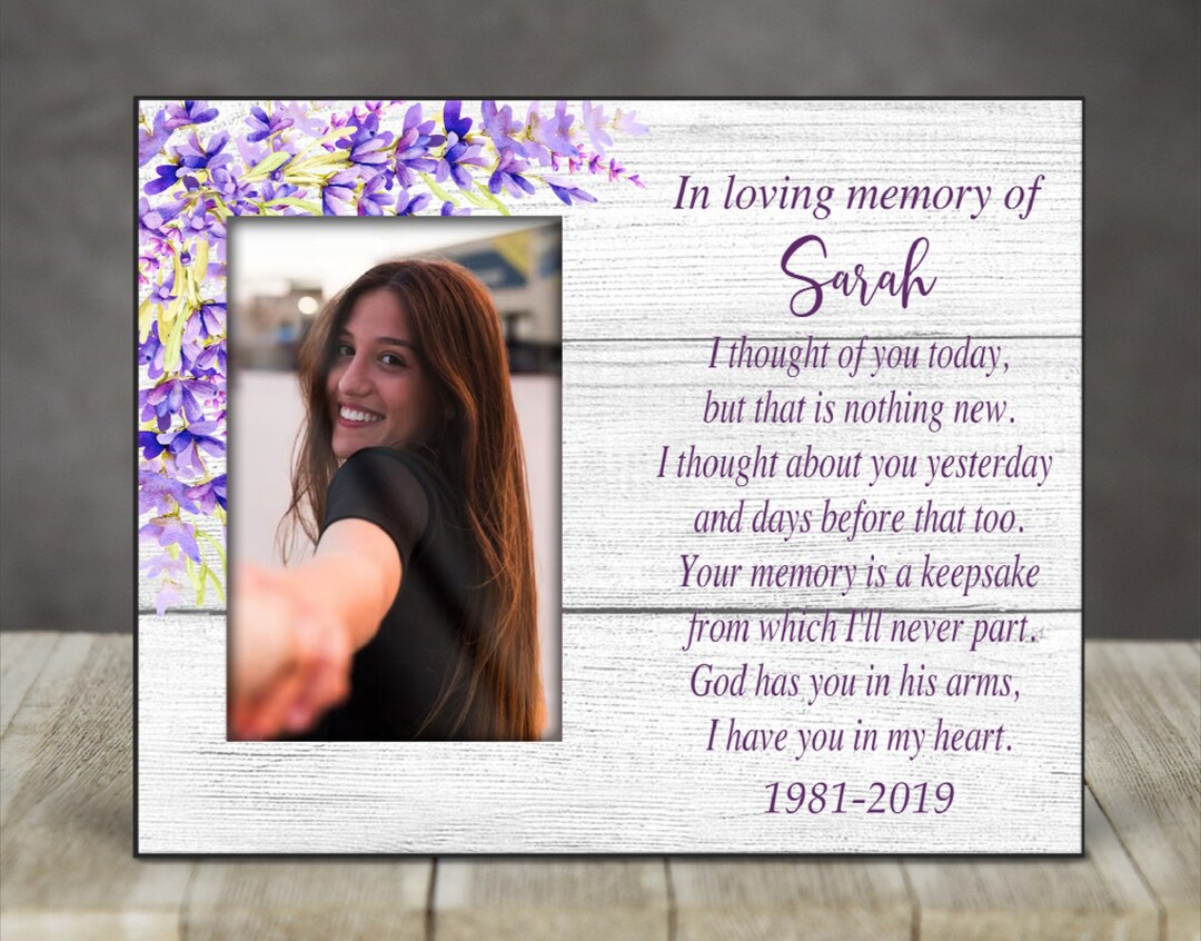 Personalized Memorial Photo Frame Funeral Gift Memorial for - Etsy
