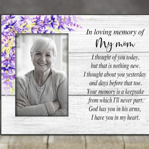 Personalized Memorial Photo Frame, Funeral Gift, Memorial for Loved One ...