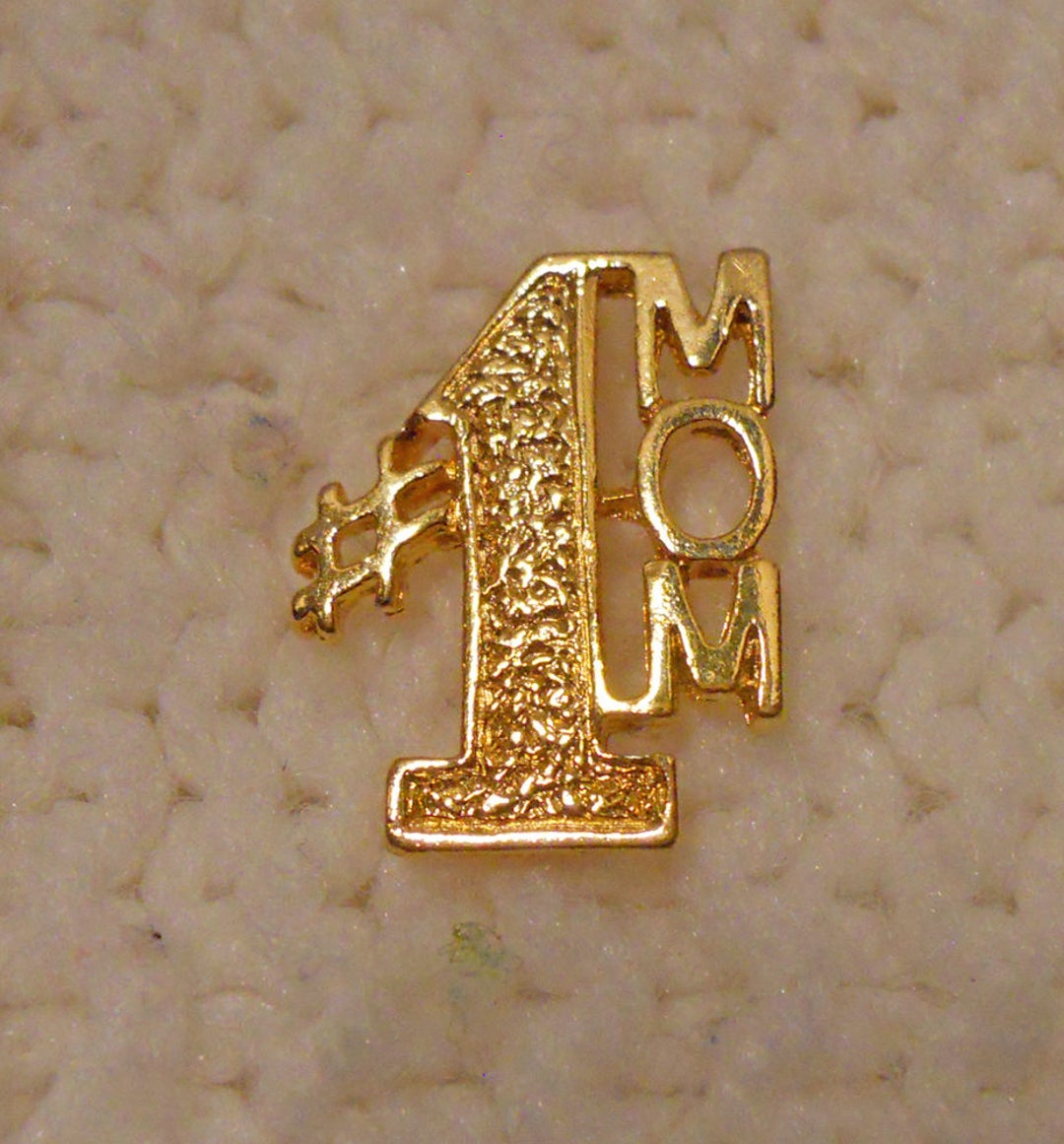 Lapel Pin Gold Tone Metal 1 MOM for Your Mom to Wear - Etsy