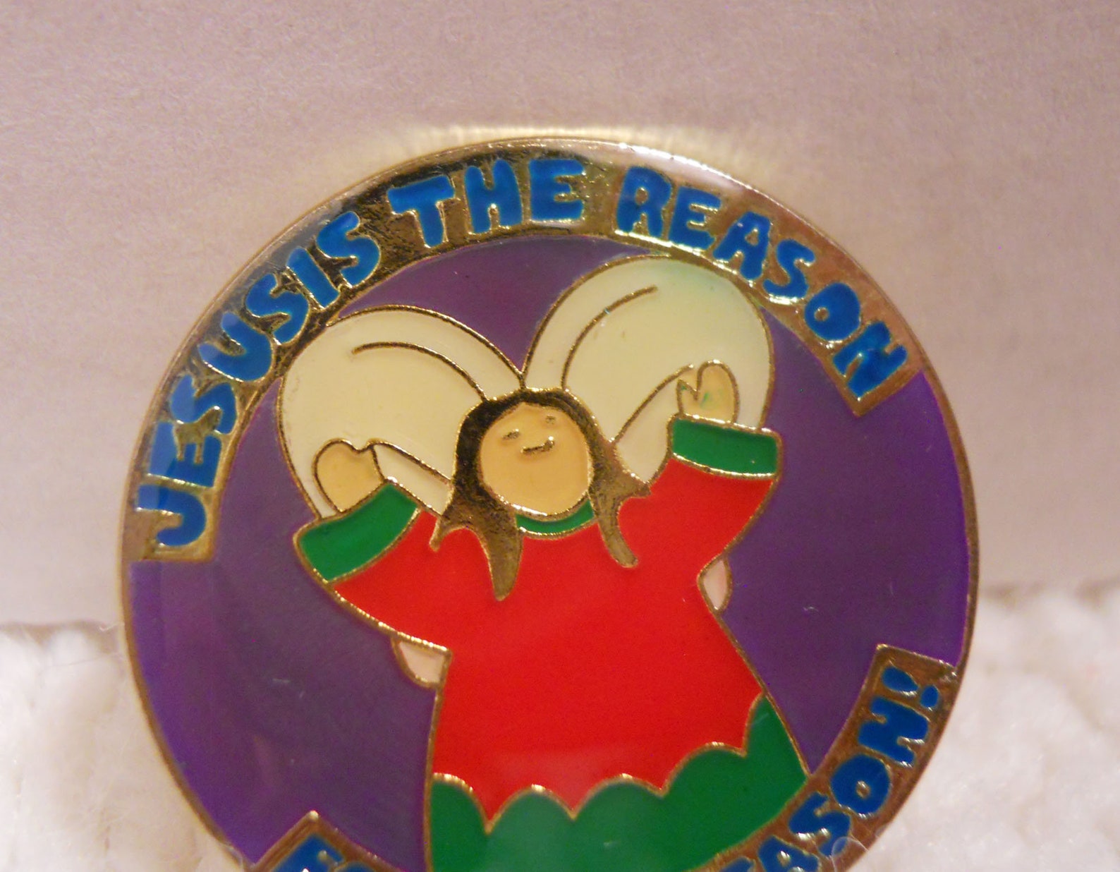 Lapel Pin Gold Tone Metal JESUS is the Reason for the - Etsy UK