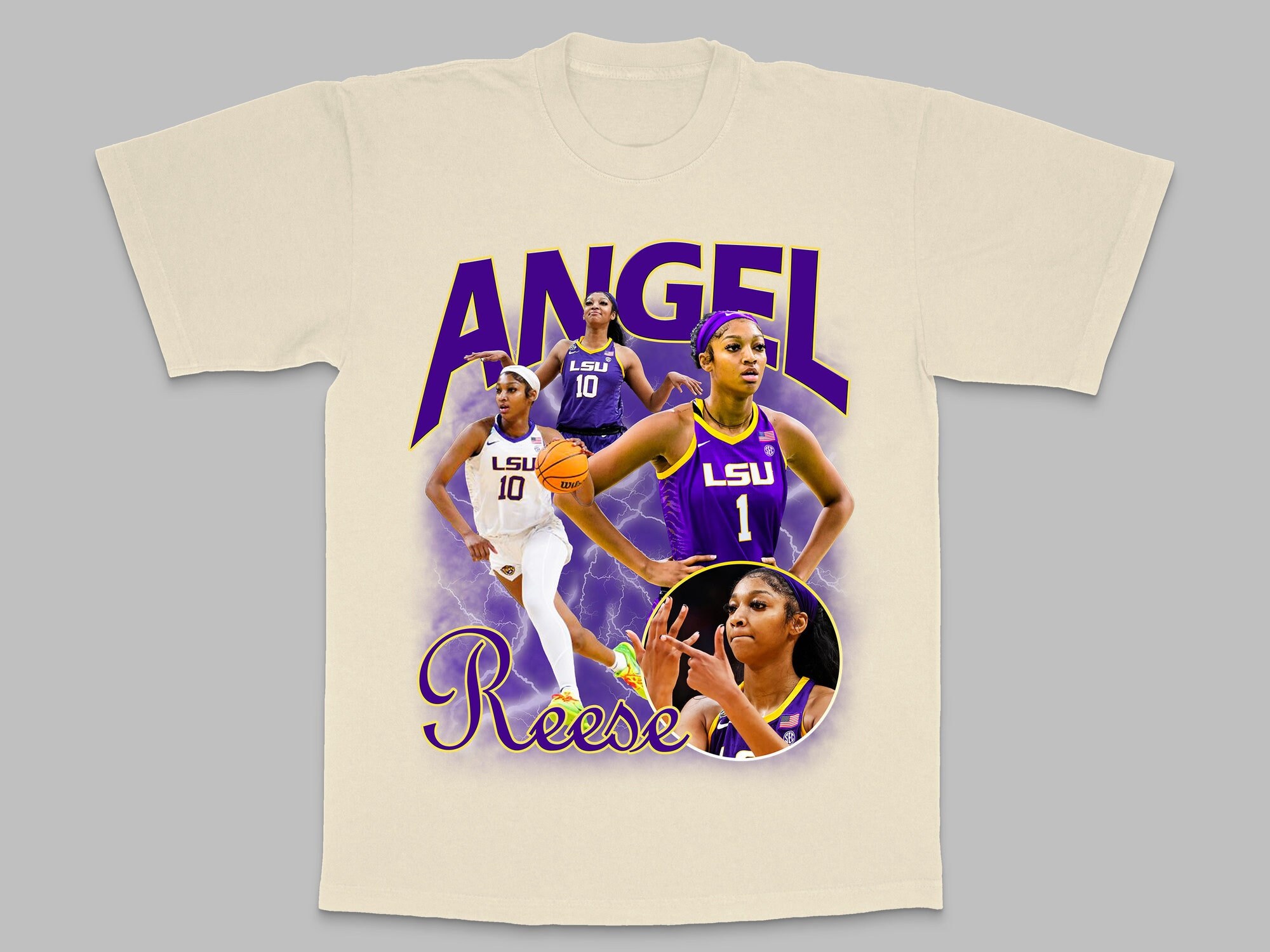 Angel Reese LSU Tigers Tshirt. High Quality Tshirt With Oversize Print ...