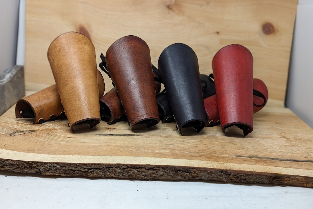 Handmade Leather Bracers: Women's Forearm Armor, Celtic Knot Detail - Etsy