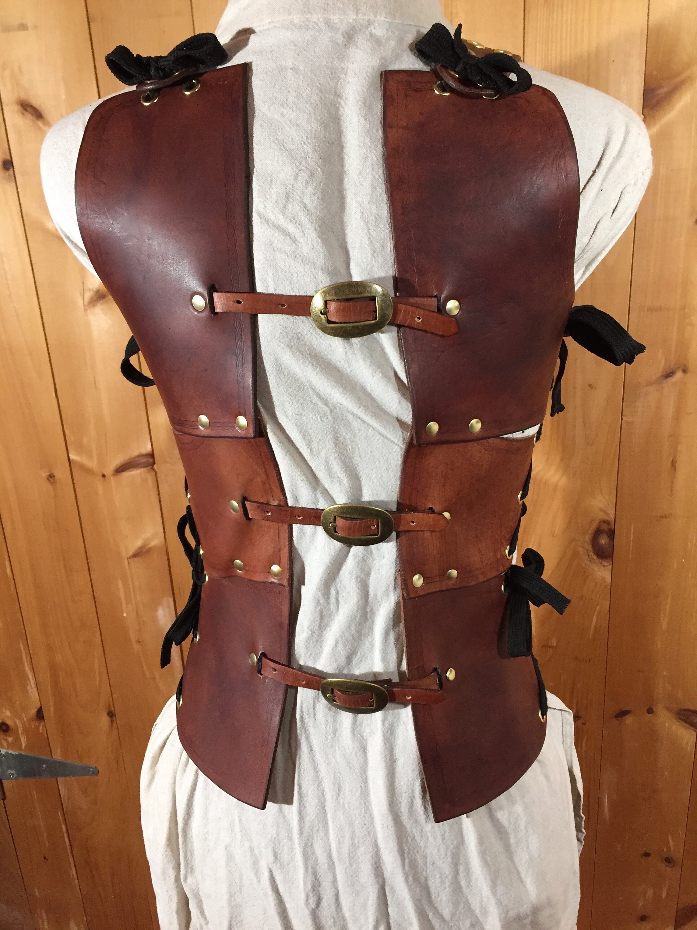 Women's Cuirass Brown Leather Chest Armor
